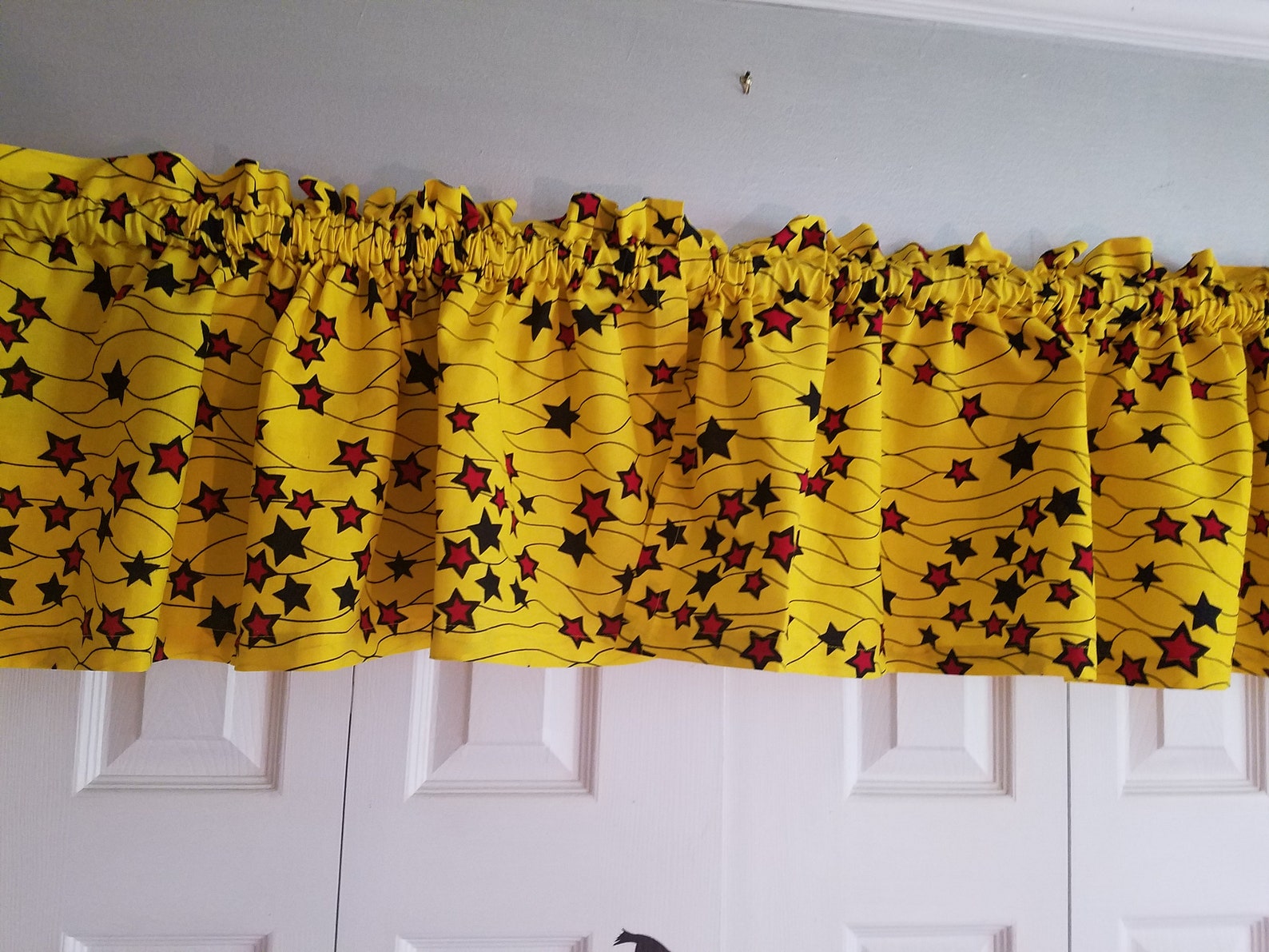 Yellow Kitchen Curtain Yellow Valance Bright and Sunny | Etsy