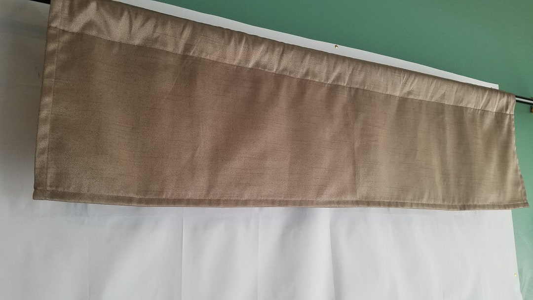 Flat Top Metallic Bronze Valance Curtain ( 50"- 51" X 14.25") - Etsy