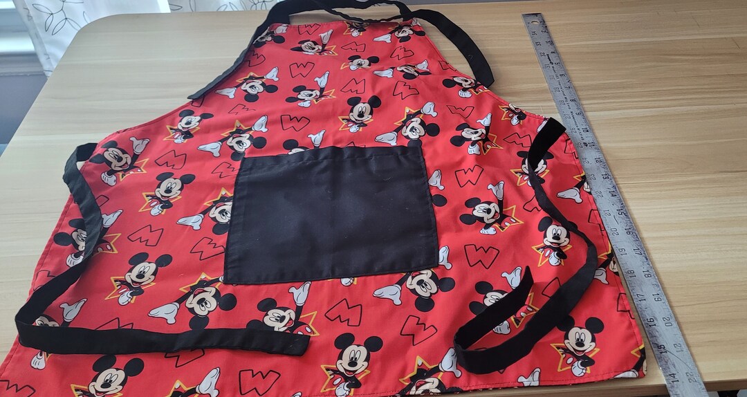 Mickey Mouse Apron and Christmas Candy Themed Apron, Reversible Apron ...