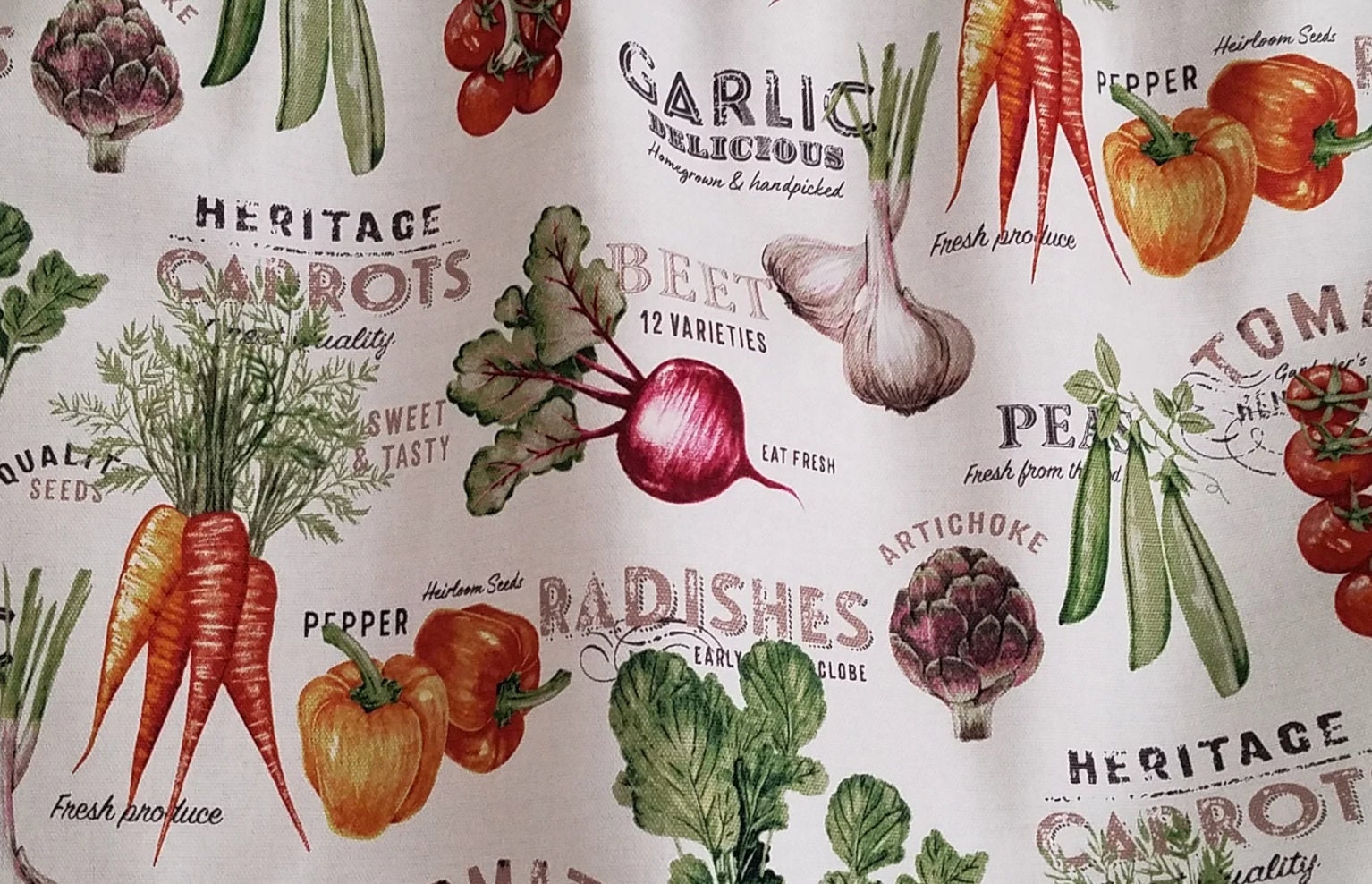 Vegetable Themed Fabric by Yard - Etsy