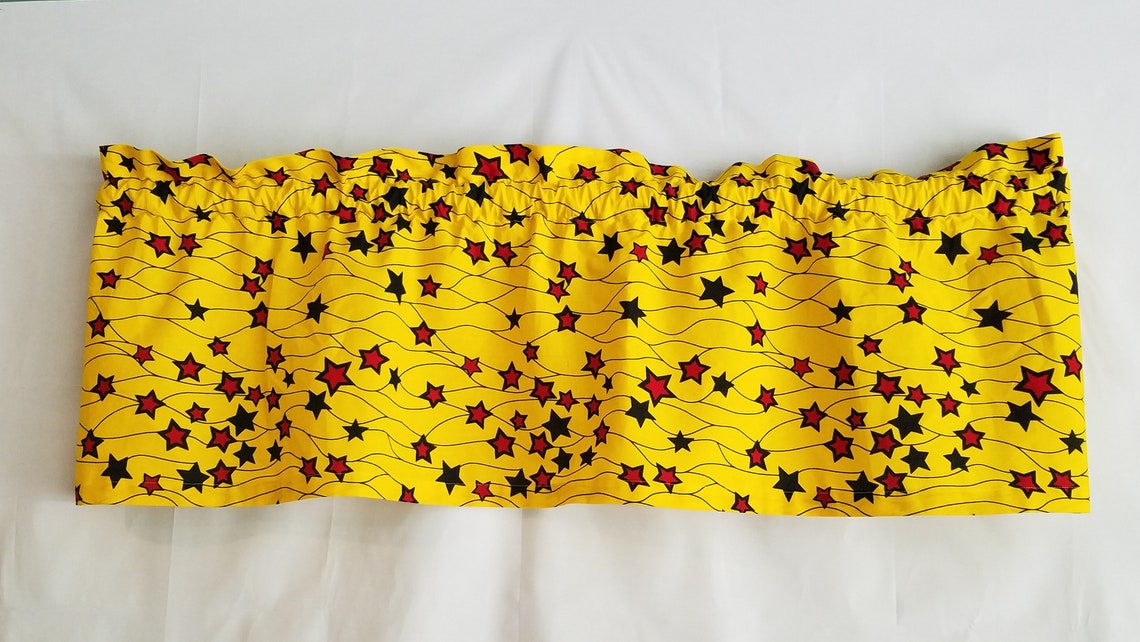 Yellow Kitchen Curtain Yellow Valance Bright and Sunny | Etsy