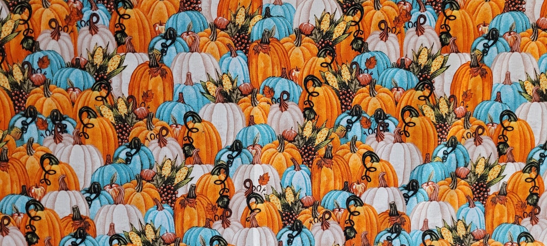Fall Fabric Autumn Fabric Thanksgiving Fabricpumpkin Fabric Pumpkin ...