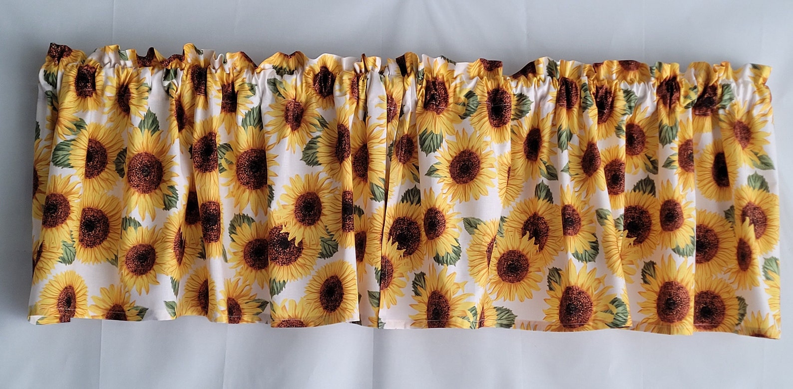 Sunflower Kitchen Valance Curtain Summer Valance Curtain - Etsy