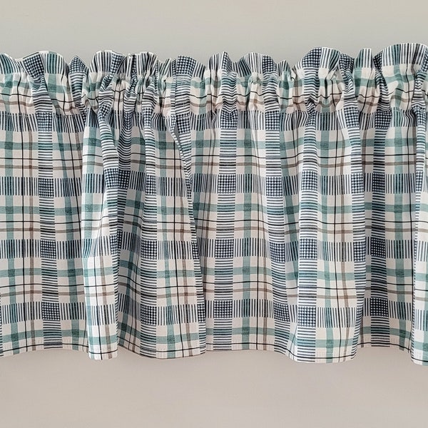 Blue Plaid Curtains - Etsy