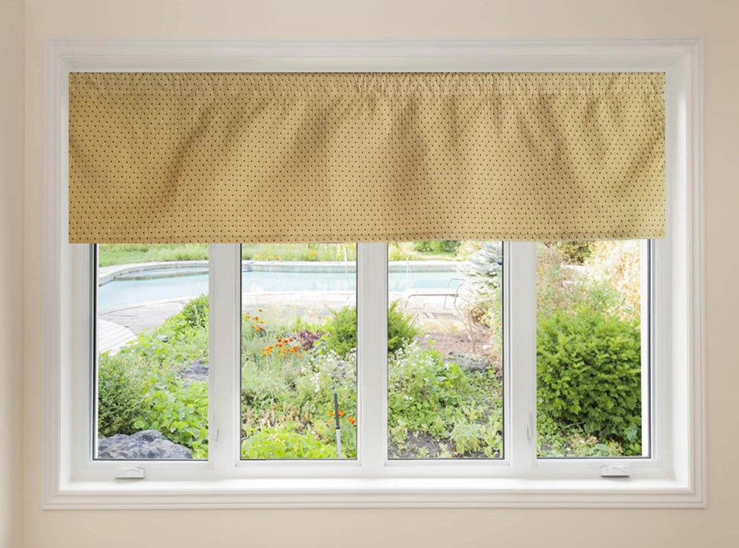 Diamond Pattern Valance, Camel Color Valance, Short Valance, Drapery ...