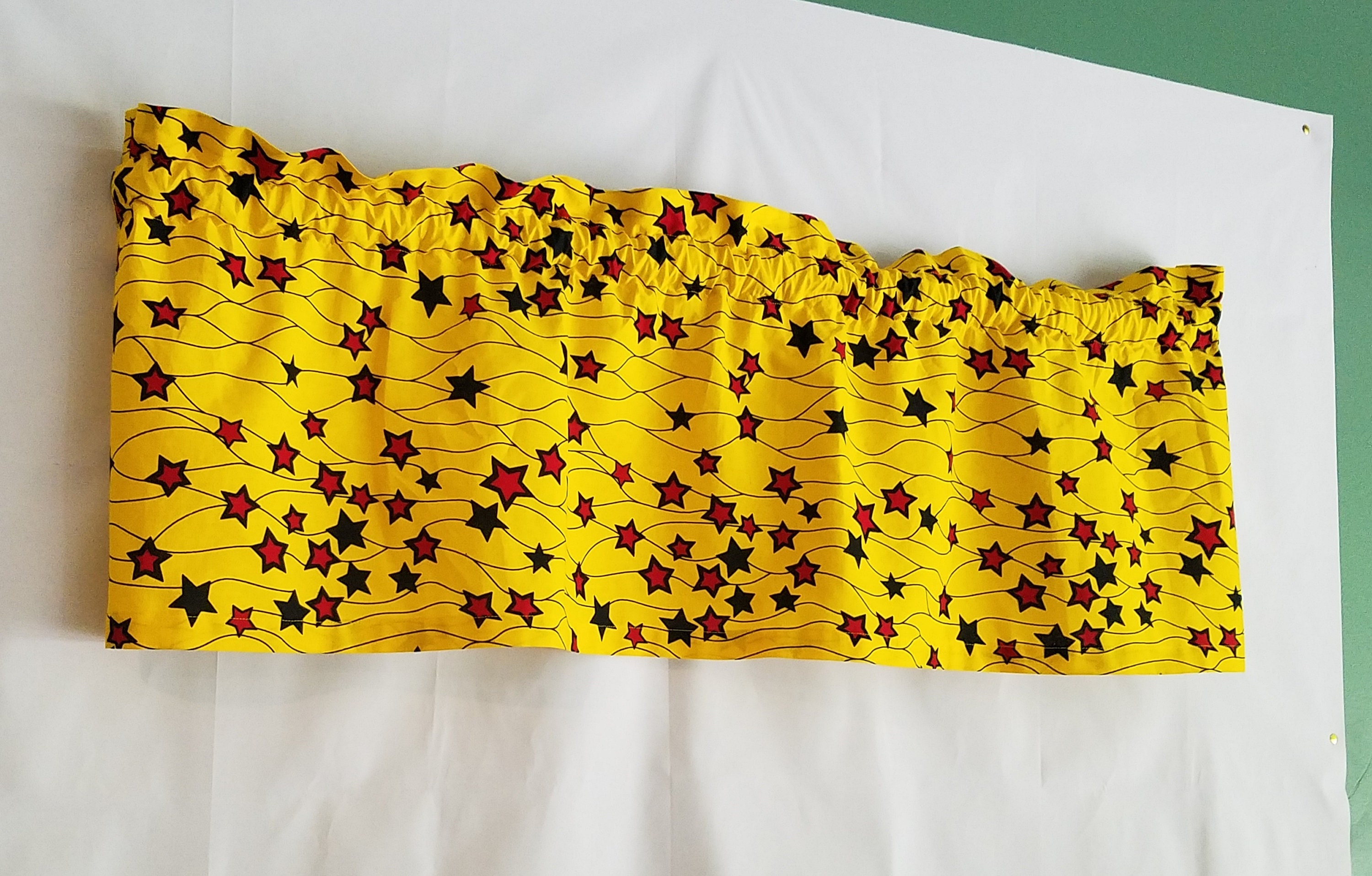 Yellow Kitchen Curtain Yellow Valance Bright and Sunny | Etsy