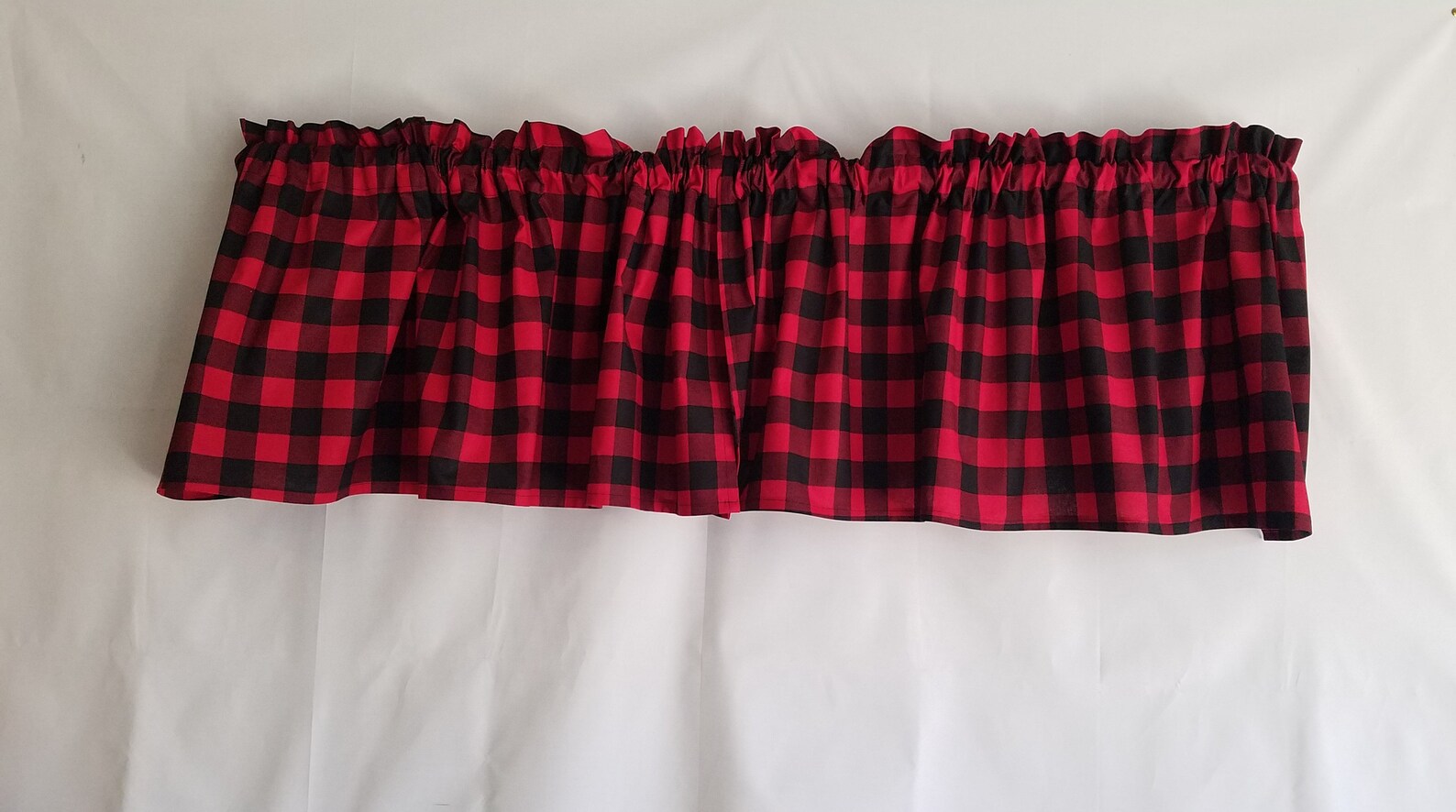 Buffalo Check Red and Black Curtain Short Valances Red and - Etsy