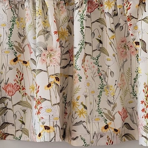 Wildflower Valance: Botanical Country Farmhouse Kitchen Curtain - Etsy