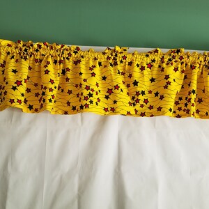 Yellow Kitchen Curtain Yellow Valance Bright and Sunny - Etsy