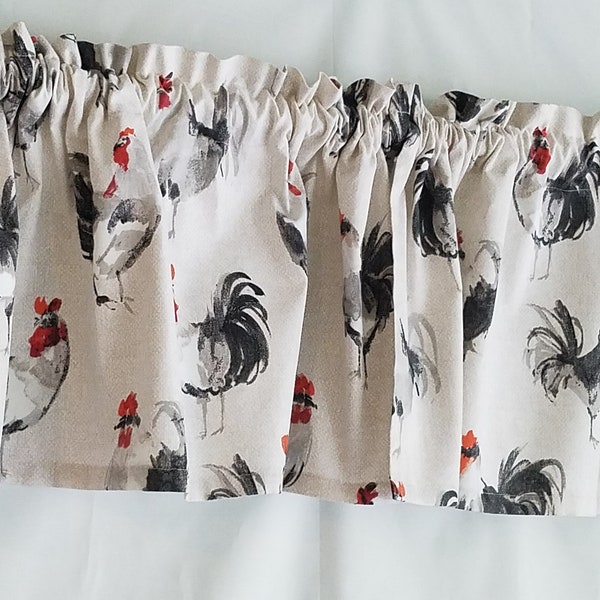 Rooster Kitchen Curtain - Etsy