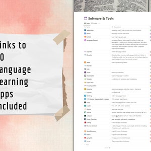 Notion Language Learning Template | Learn a New Language With Notion - Etsy