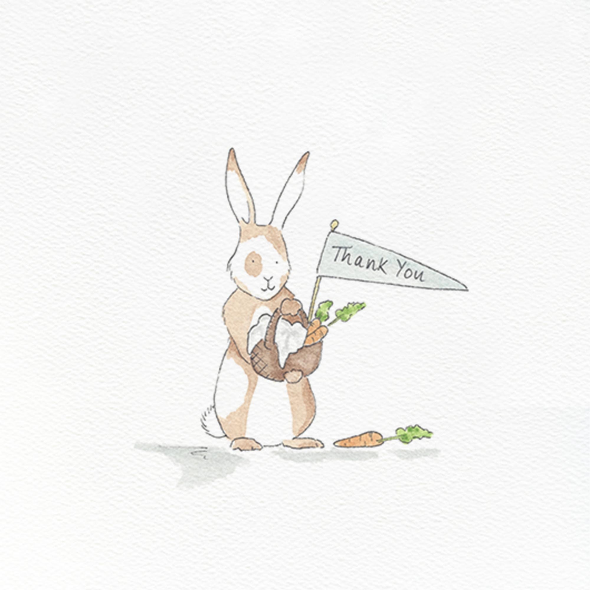 Thank You Card - Bunny - Etsy