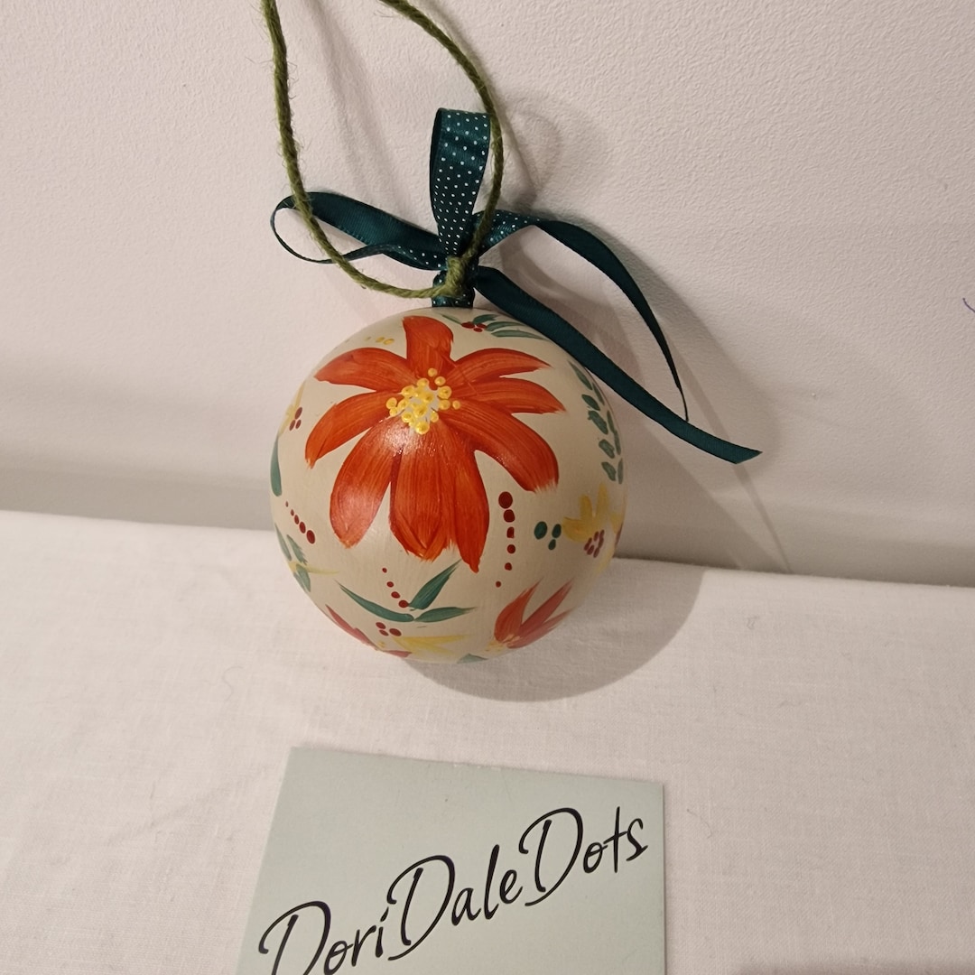 Hand Painted Christmas Bauble Tree Bauble Unique Tree - Etsy