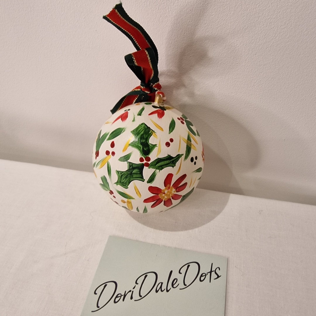 Hand Painted Christmas Bauble Tree Bauble Unique Tree - Etsy