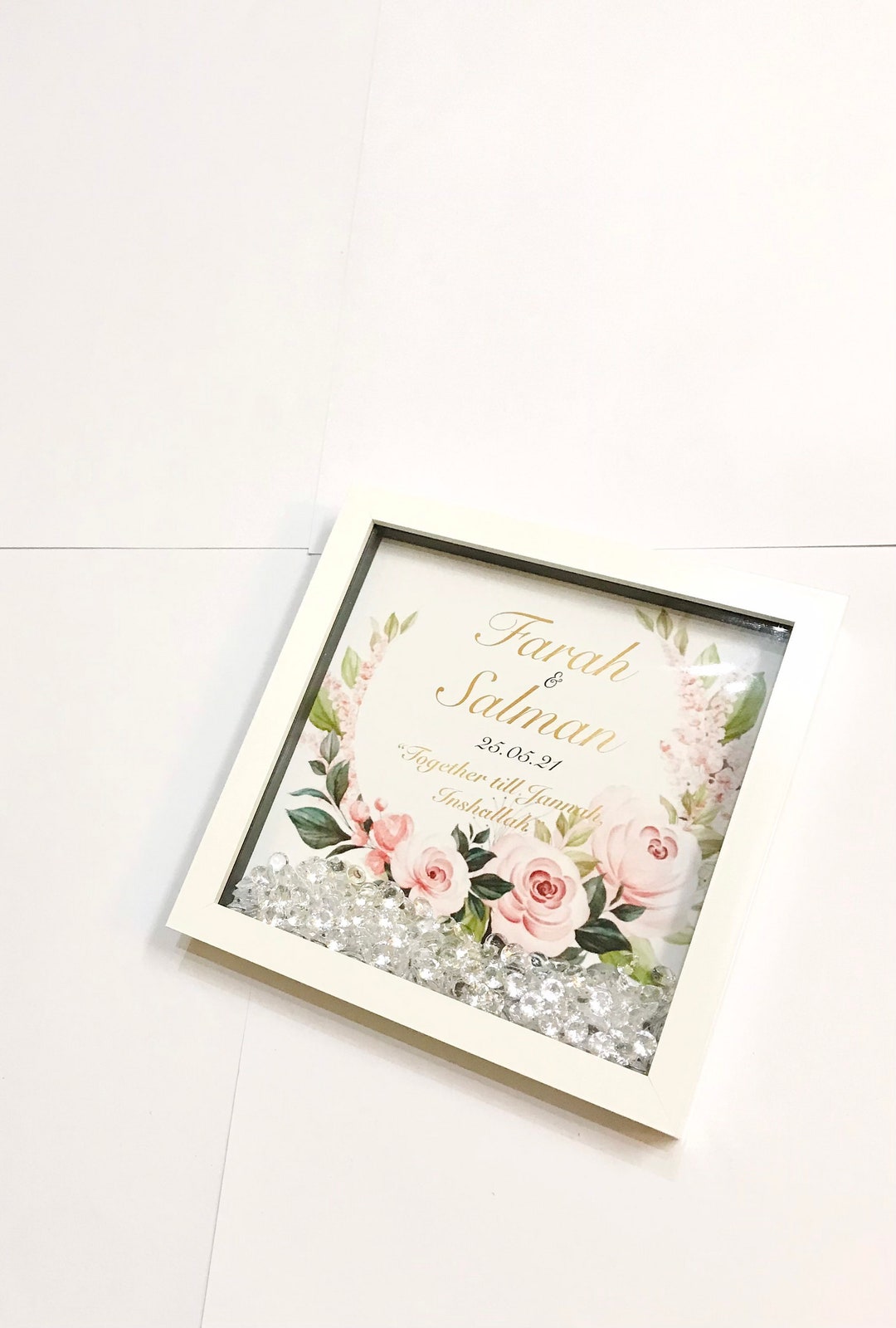 Islamic Personalised Wedding Frame Couple Gift Nikah Arabic Bride ...