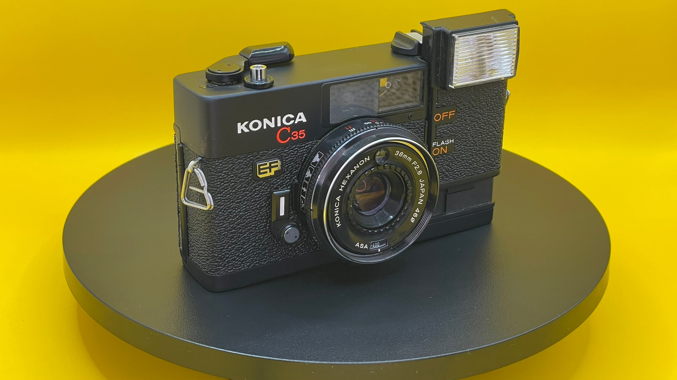 Konica C35 EF Point and Shoot 35mm Film Camera Hexanon 38mm F2.8 Lens ...