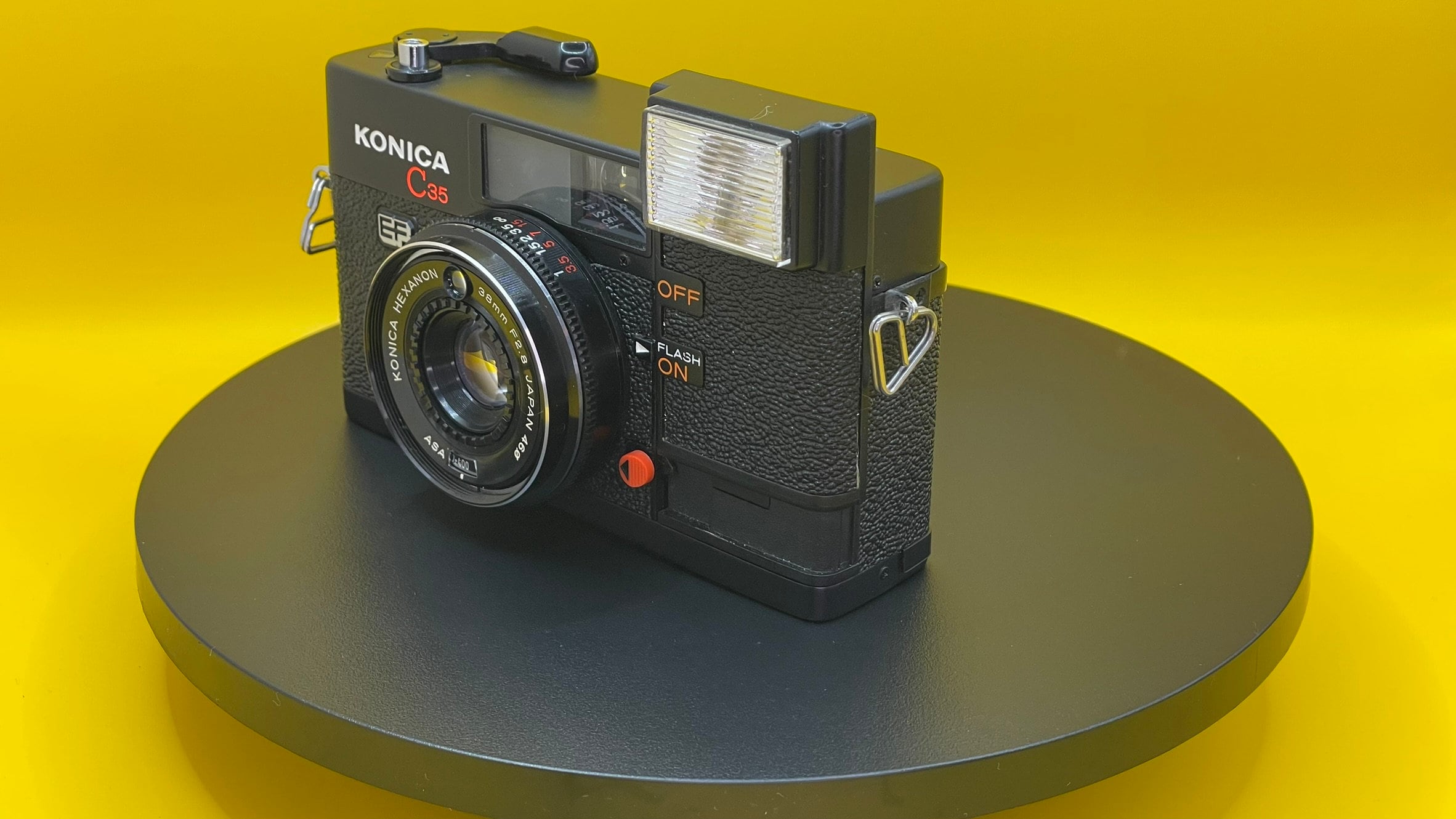 Konica C35 EF Point and Shoot 35mm Film Camera Hexanon 38mm F2.8 Lens ...