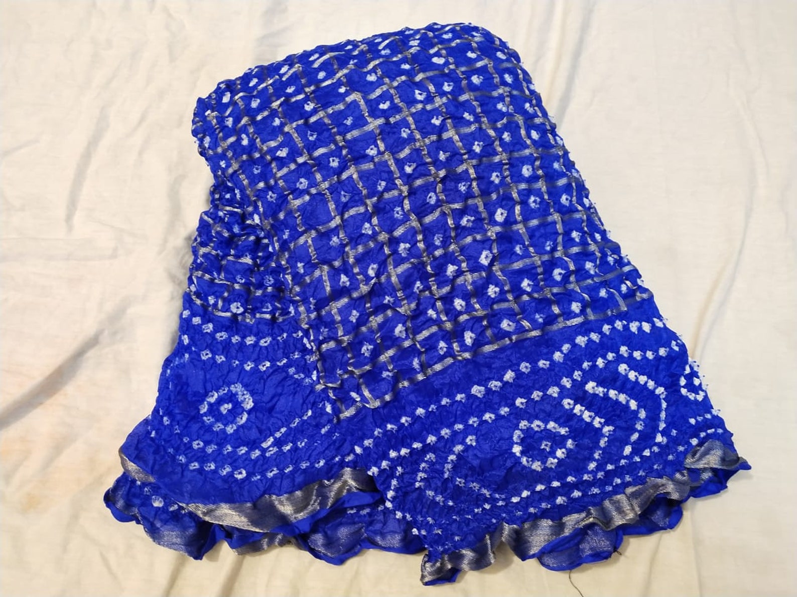 Bandhani Gharchola Saree Zari Border Zari Check Silk Traditional Indian ...