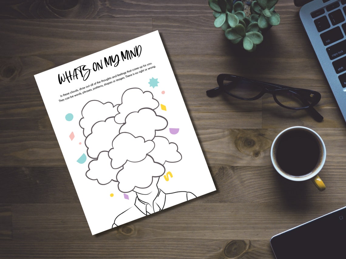 Art Therapy Worksheet PDF Therapeutic Art Self Care Worksheet - Etsy