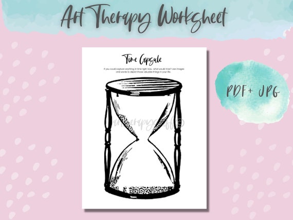Art Therapy Worksheet PDF Therapeutic Art Self Care Worksheet - Etsy