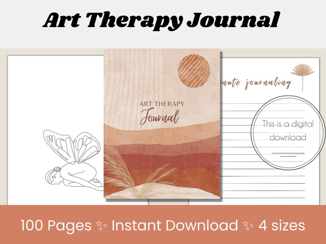 Bohemian Art Therapy Journal PDF, Therapeutic Art Self Care Journal ...