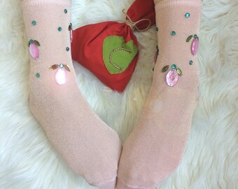 Embellished socks | Etsy