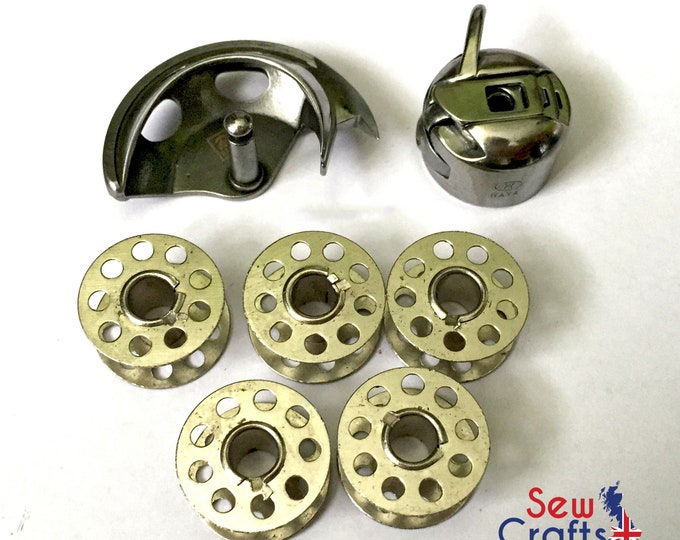 Domestic Sewing Machine SHUTTLE HOOK, Bobbin Case 5 BOBBINS Singer ...