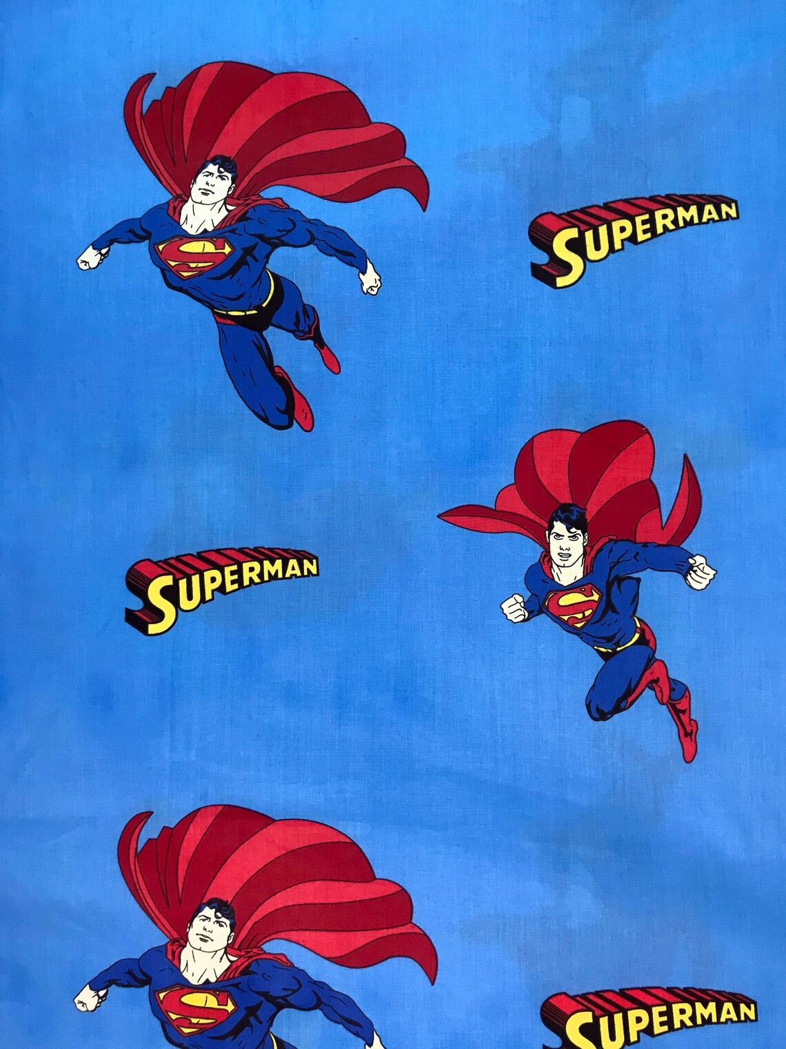 DC Comics Superman FABRIC Cotton Blend L38 X | Etsy