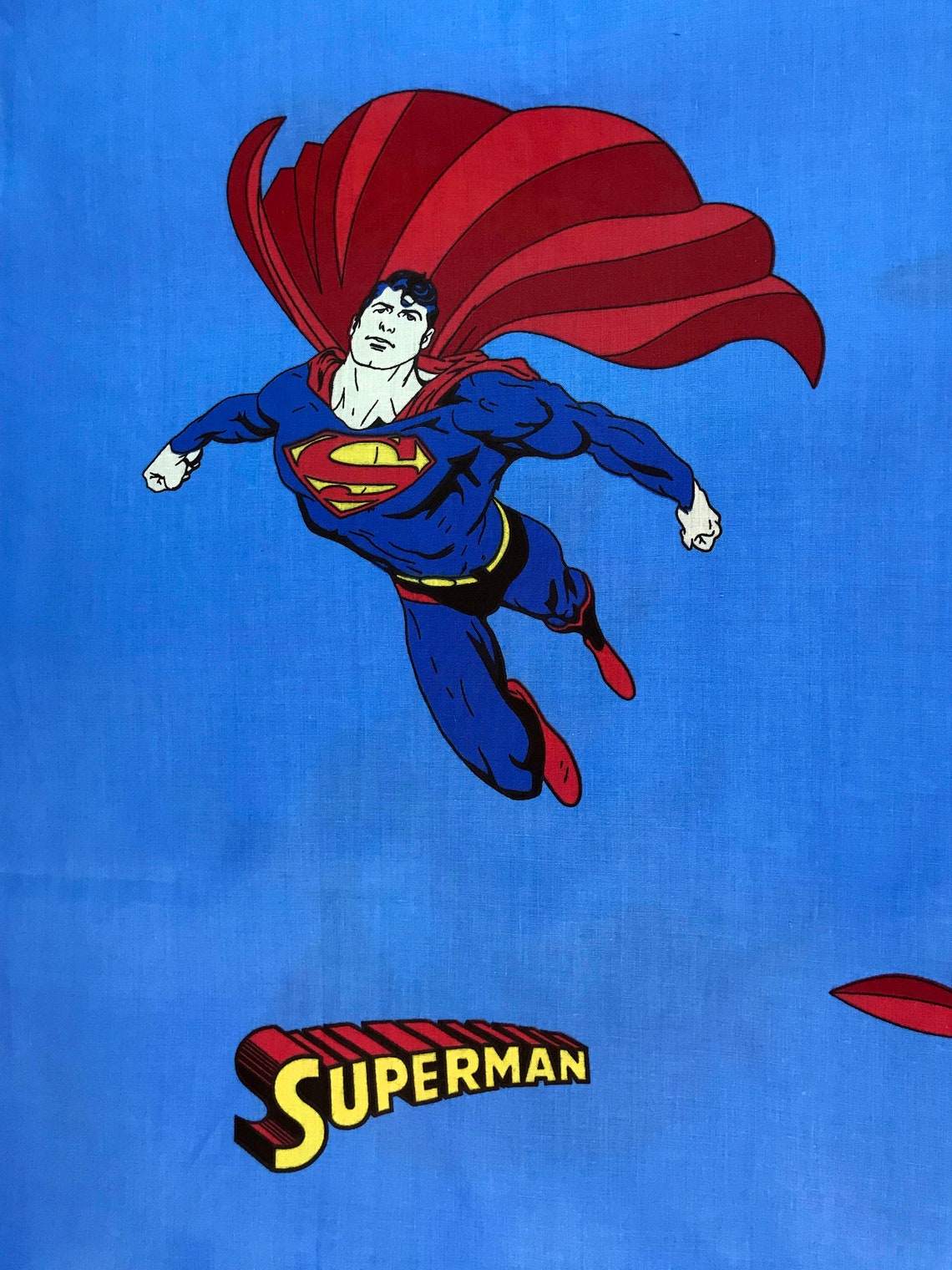 DC Comics Superman FABRIC Cotton Blend L38 X | Etsy