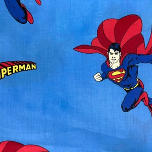 DC Comics Superman FABRIC Cotton Blend L38 X W62 Inches - Etsy