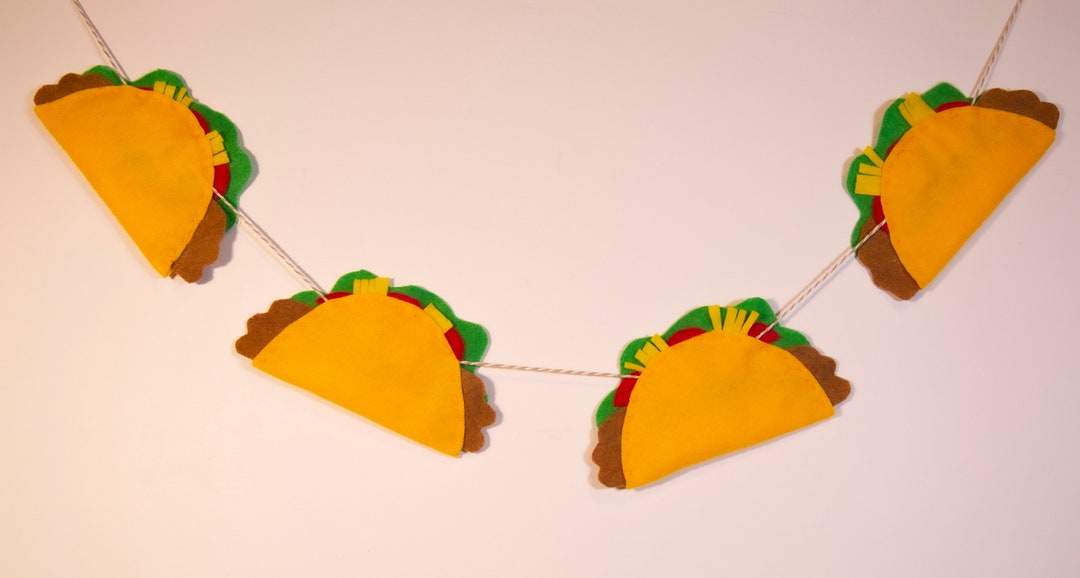 Handmade Felt Taco Garland for a Cinco De Mayo Fiesta, Dragon's Love ...