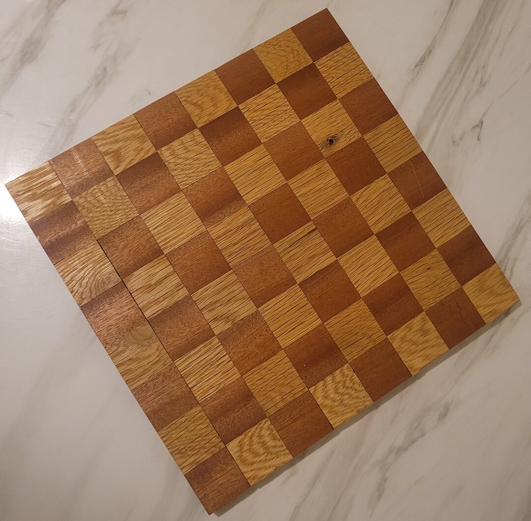 Wooden Checkerboard | 12"x12" | Multi-use Game Board, Cutting Board ...