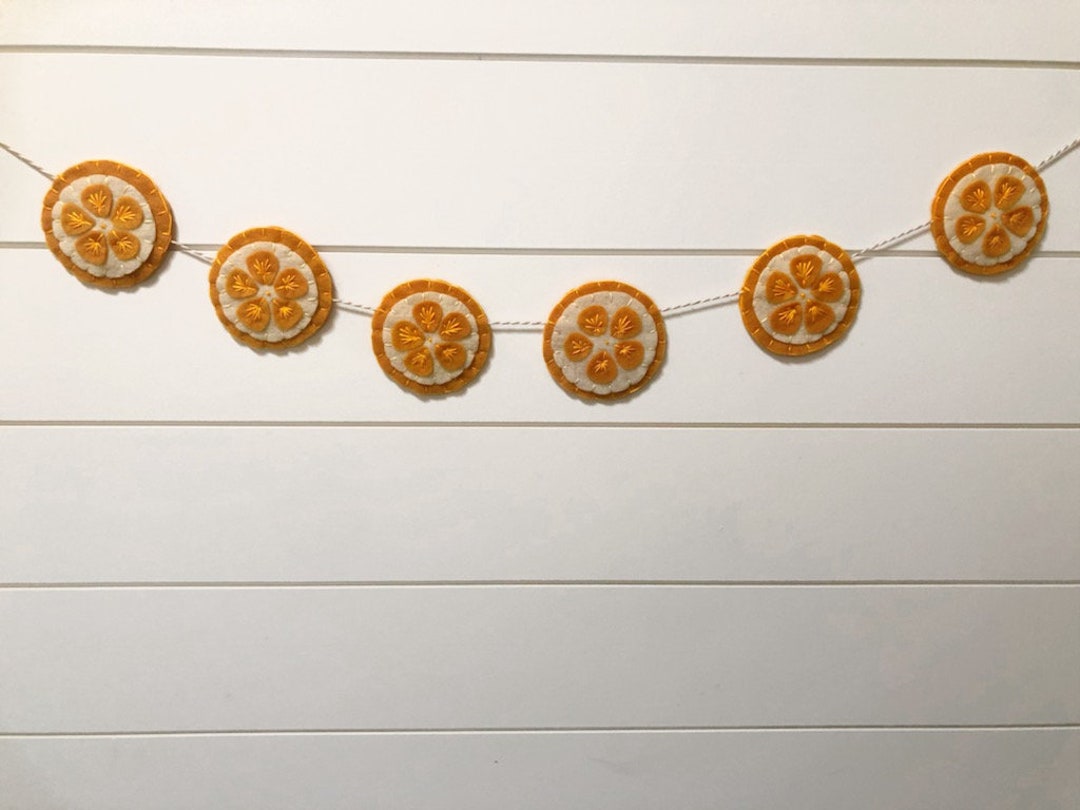 Handmade Felt Orange Slice Garland - Etsy
