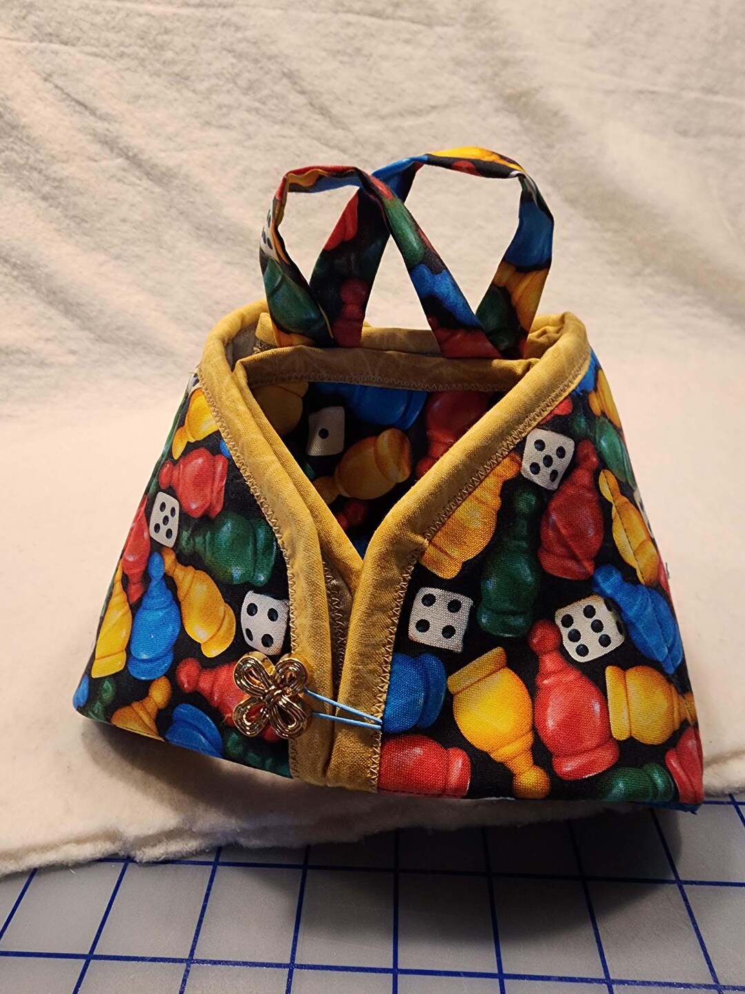 Mini Iron Tote, Dice/chess Pieces Print, Travel Iron Carrier/storage W ...