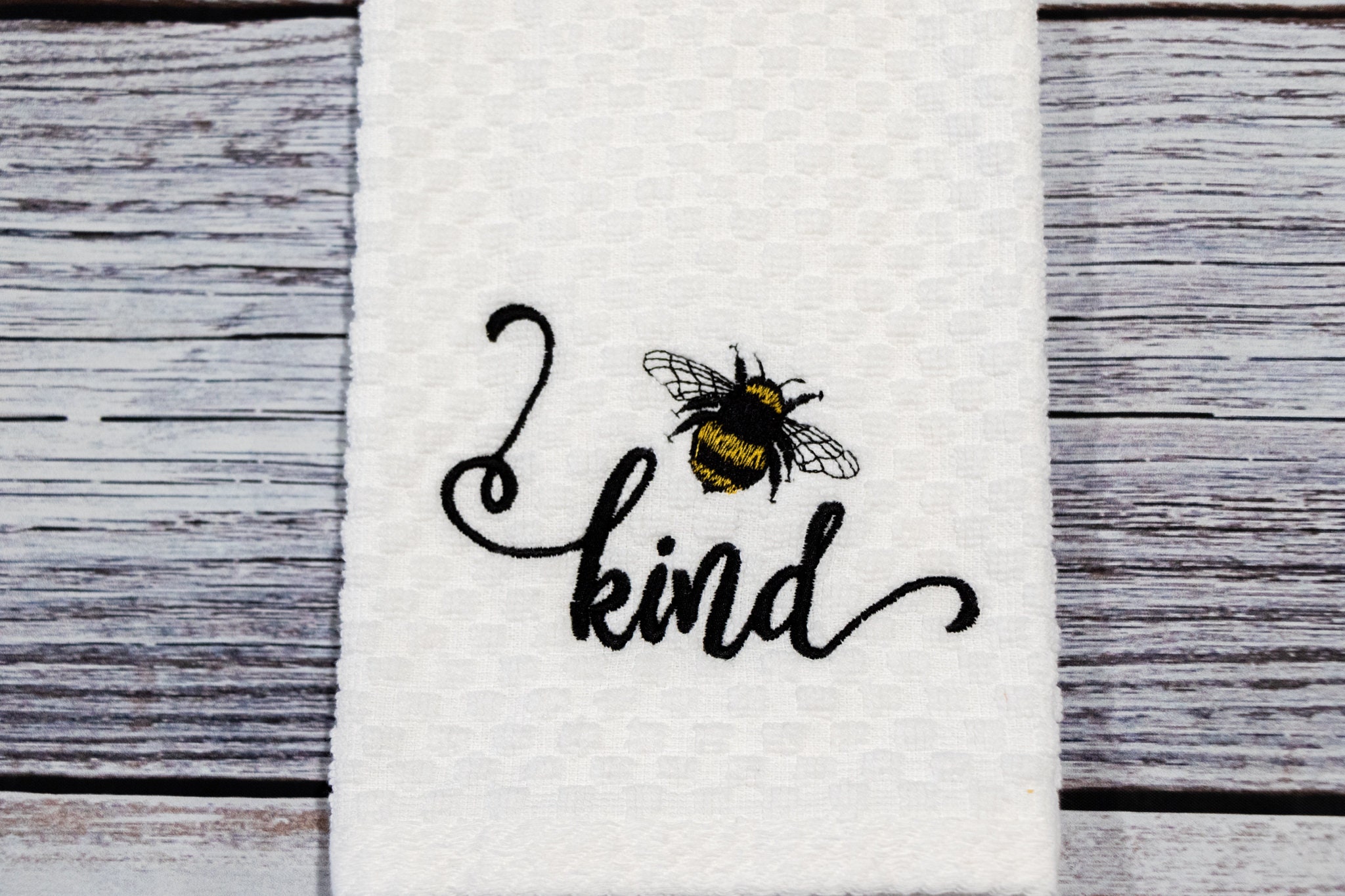 Bee Themed Embroidered Hand Towels, 5 Towel Colors Choices, Home Decor ...