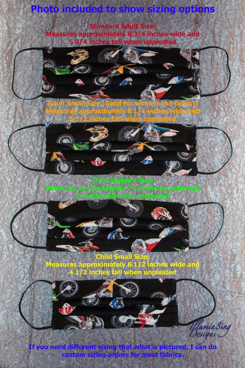 Dirt Bikes Motocross Face Mask, Triple Layer, Washable, Reusable ...