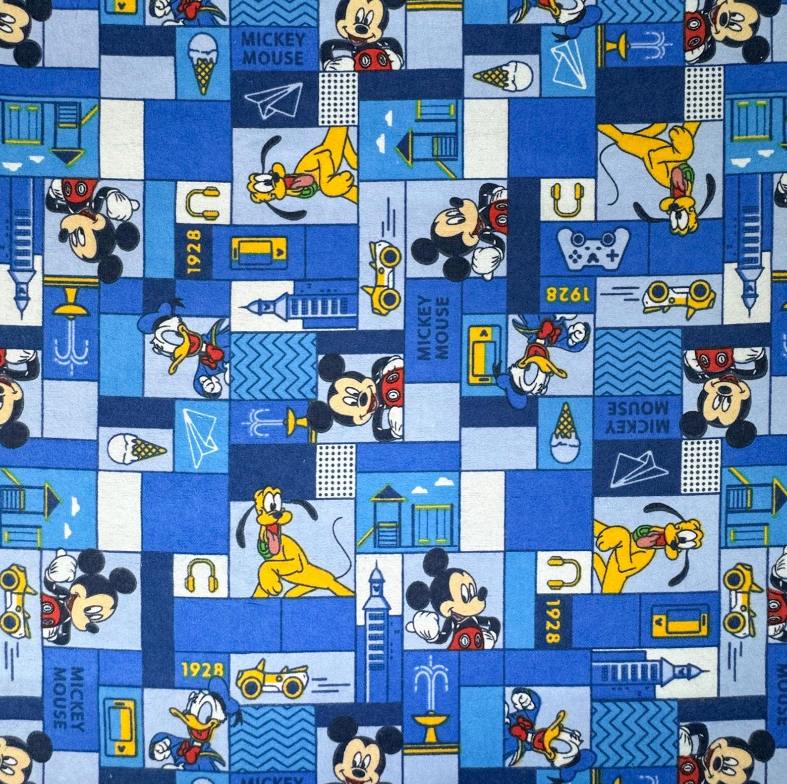 Mickey Mouse Quilting Cotton Fabric, Ready for Sewing, Quilting ...