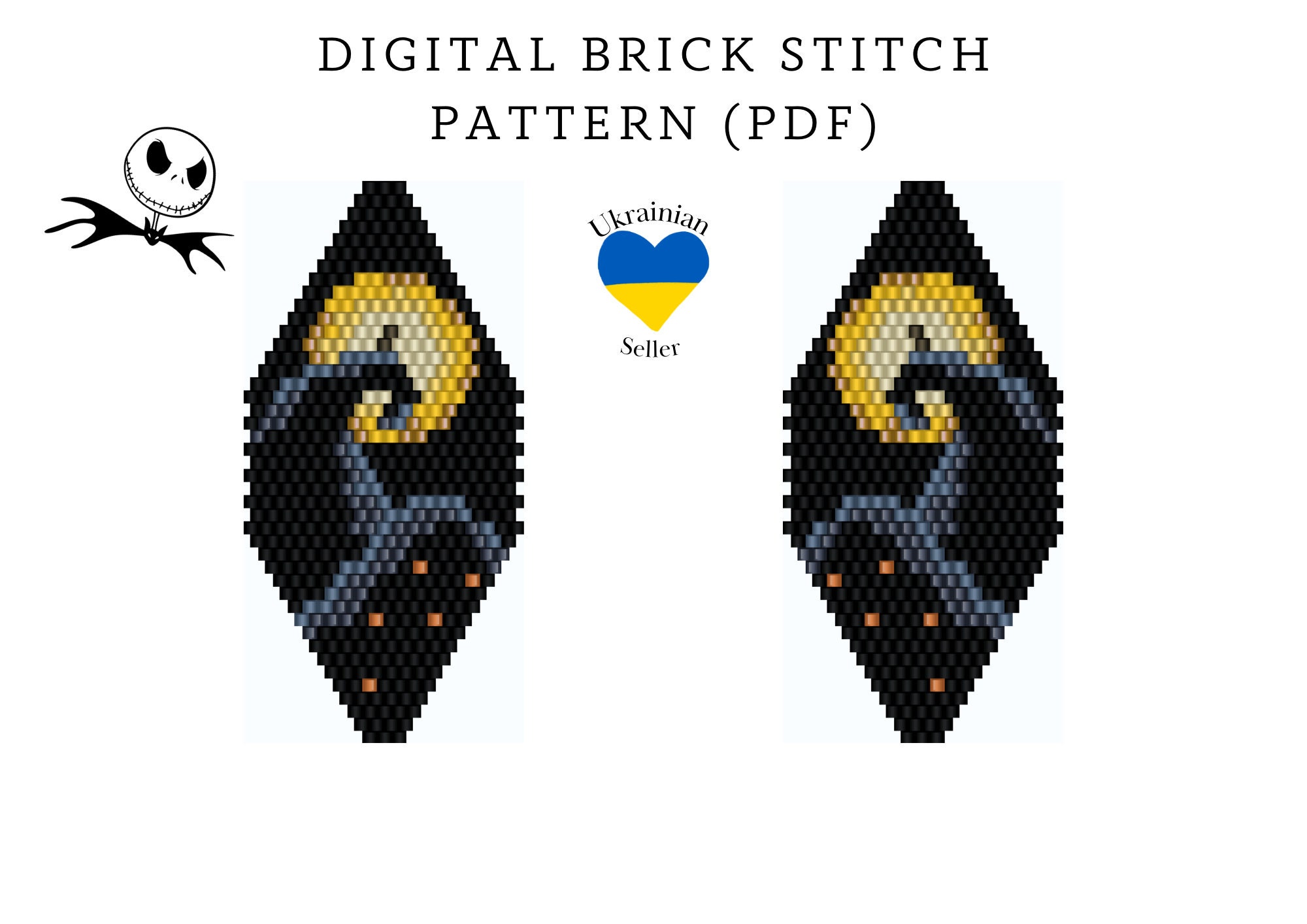Halloween Bead Earrings Pattern Pdffall Brick Stitch Seed - Etsy