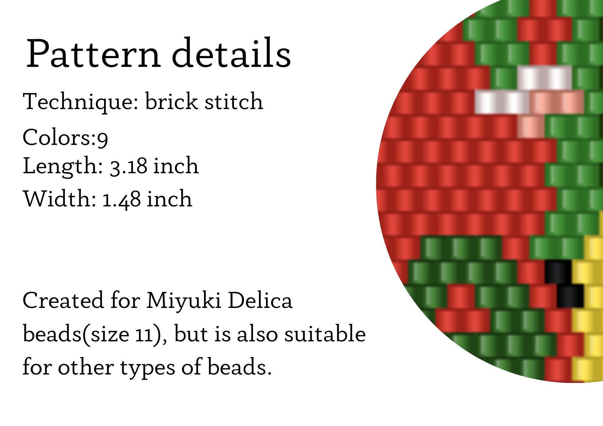 Christmas Movie Bead Earrings Pattern Pdfxmas Brick Stitch - Etsy