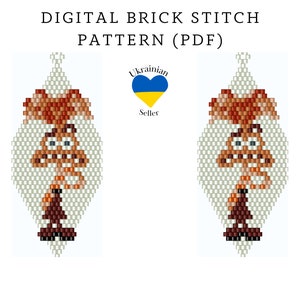 Cartoon Bead Earrings Pattern Pdf|emotion Stitch Seed Bead Digital ...