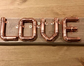Copper pipe letters | Etsy