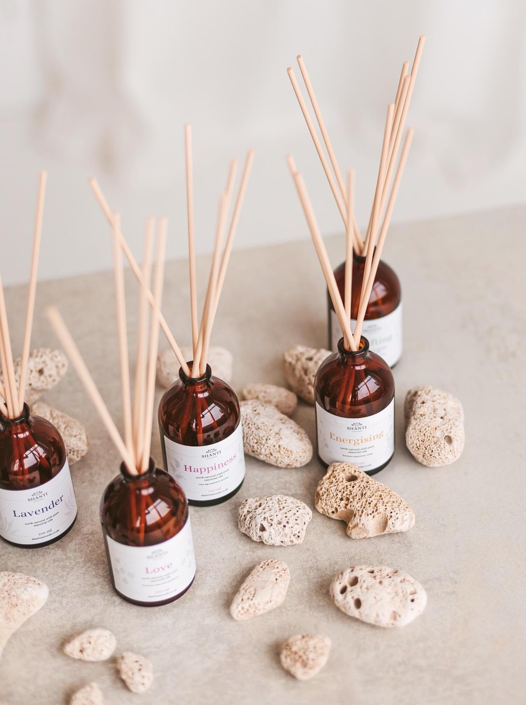 Essential Oil Reed Diffuser, Natural Aromatherapy Gift, Non Toxic Home ...