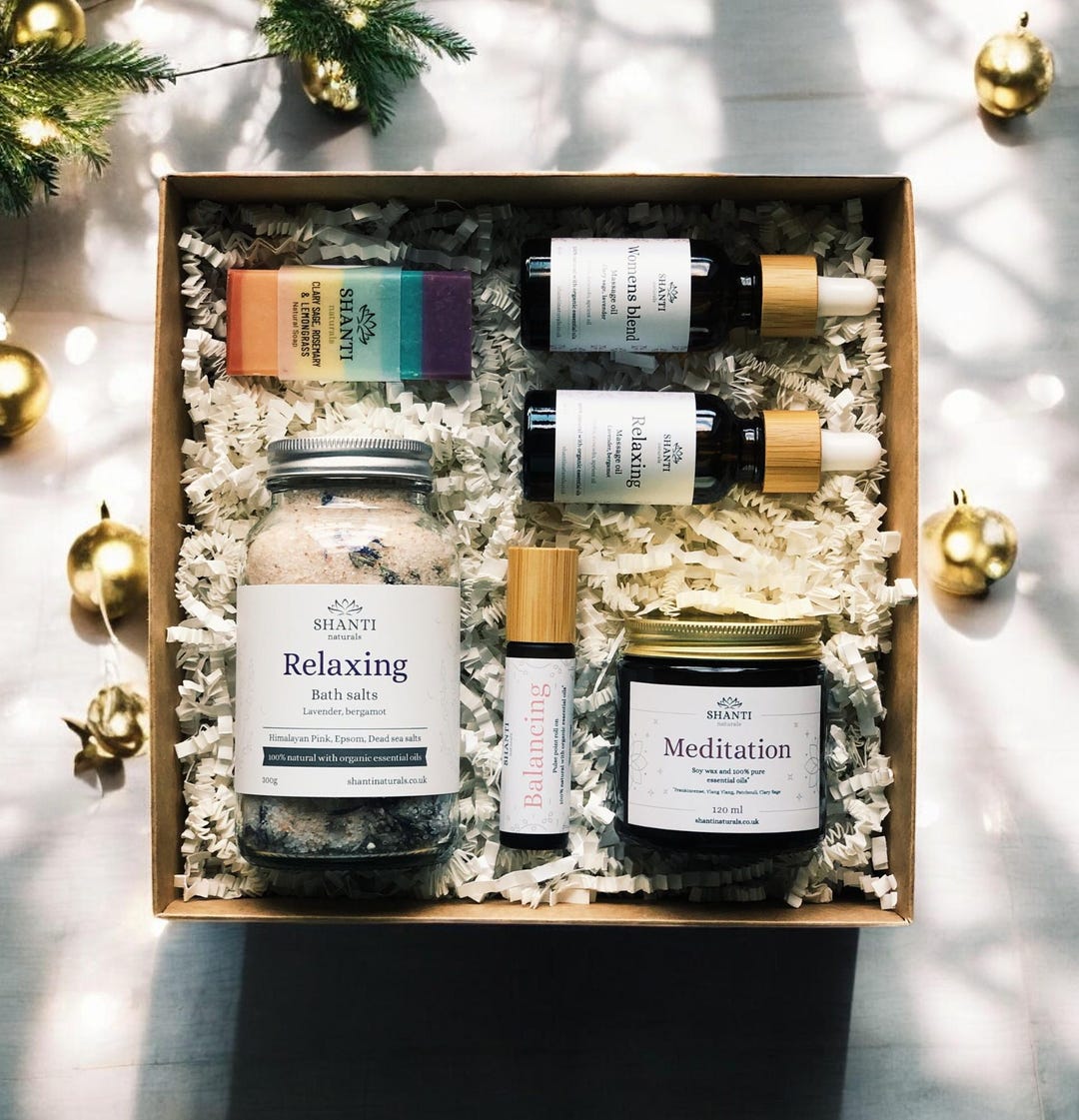 Organic Spa Kit & Gift Relaxing Birthday Gift for Her Spa Christmas ...