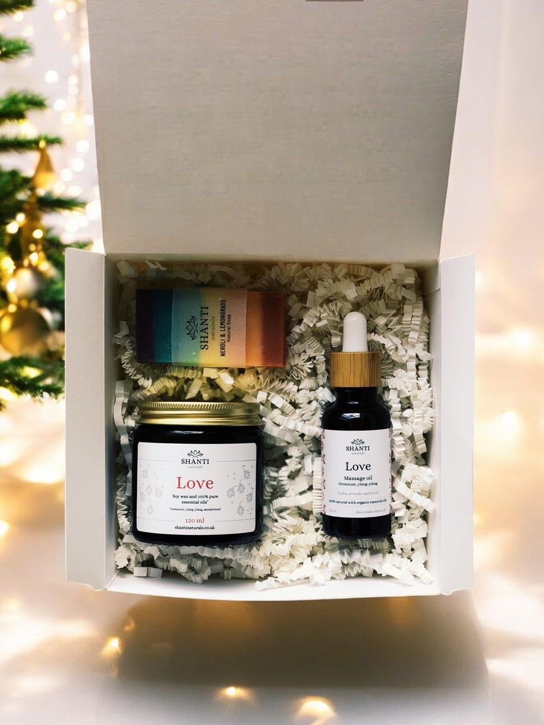 Luxury Aromatherapy Gift Box, Soy Candle, Massage Oil, Vegan Spa Set - Etsy