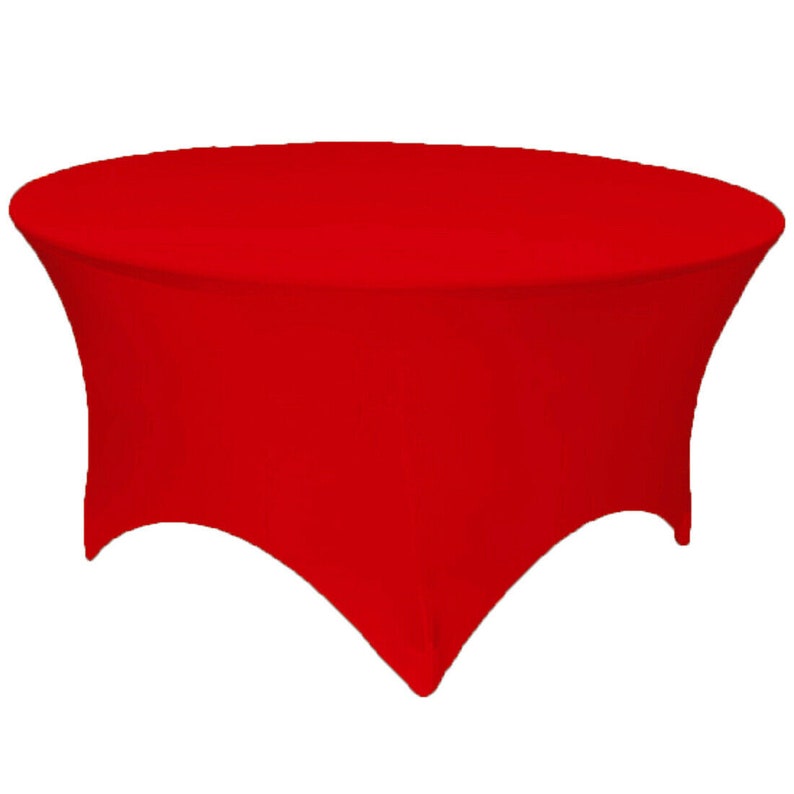 Round Spandex Tablecloth Fitted Stretch Tablecloth Cover for - Etsy
