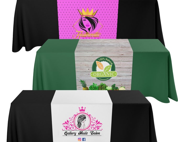 Custom Table Runner With Logo Craft Fair, Vendor Tables, Trade Shows ...