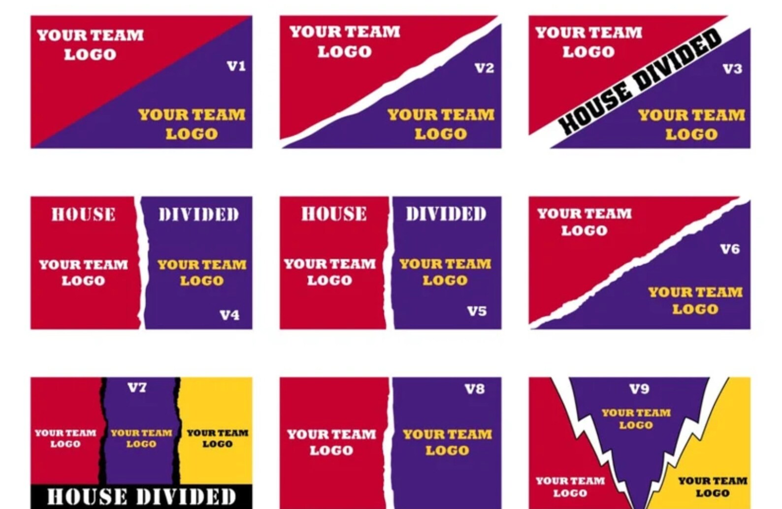 Make Your Own Custom House Divided Flag for Any Teams Schools - Etsy