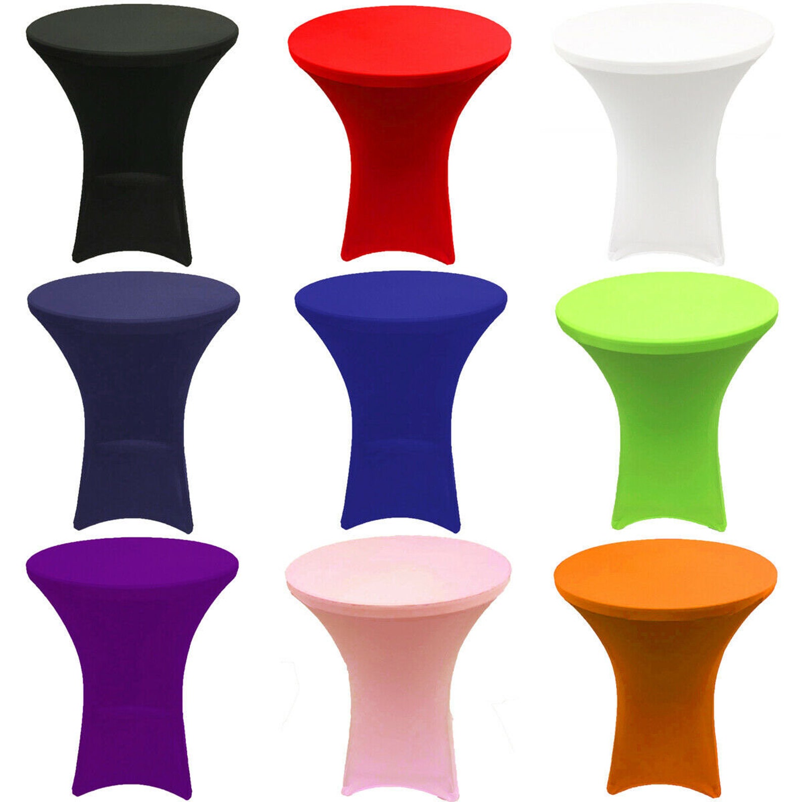 Cocktail Spandex Fitted Stretch Tablecloth 4 Legs Base Table | Etsy