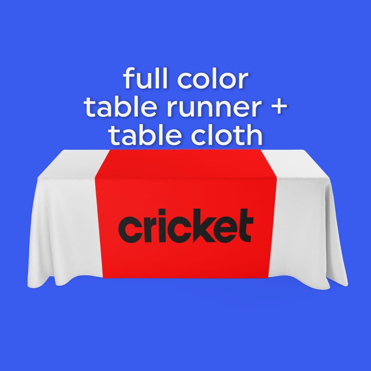 30x72 Custom Full Color Table Runner With 6ft Plain Table | Etsy