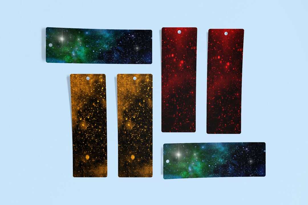 Sparkly Book Marks Heart & Starry Night 5-pack Printable Bookmark Set ...